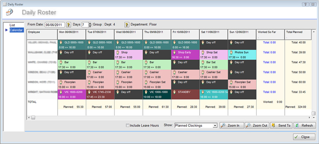 CS Time Features - Rostering